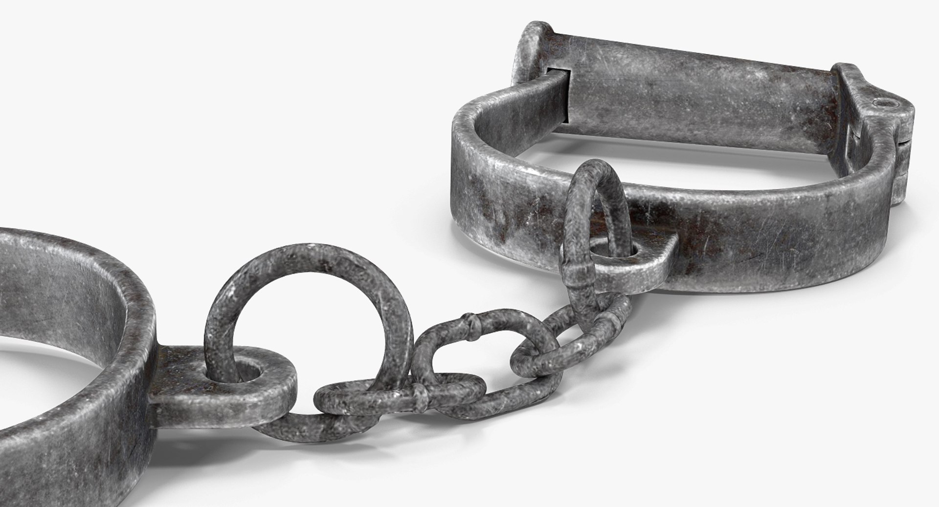 3d model old hand shackles