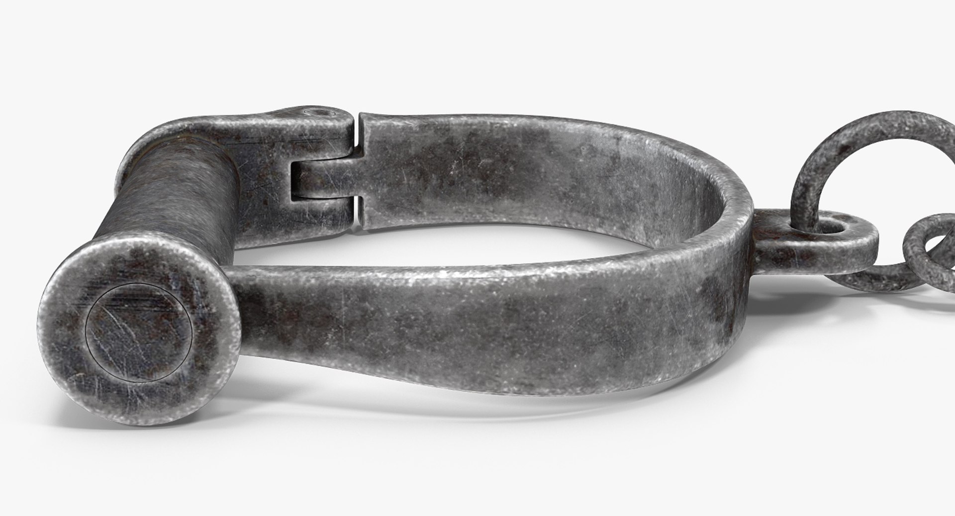 3d model old hand shackles