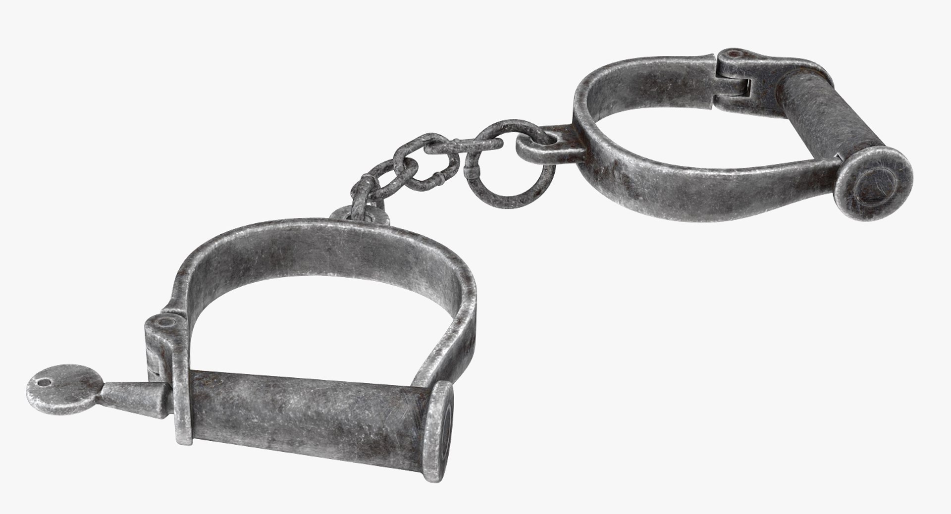 3d model old hand shackles
