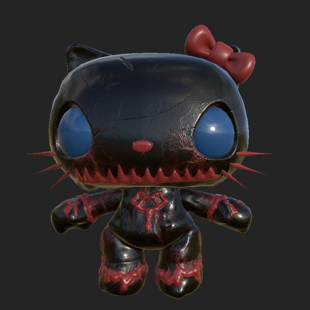 Dark Hello Kitty 3D - TurboSquid 2277762