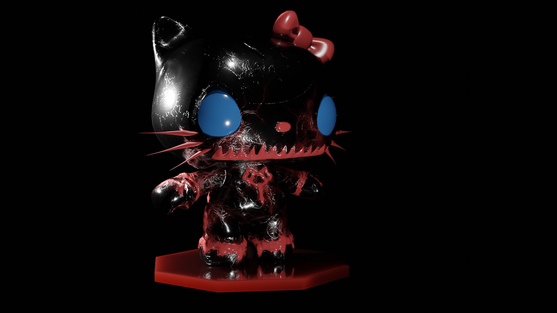 Dark Hello Kitty 3D - TurboSquid 2277762