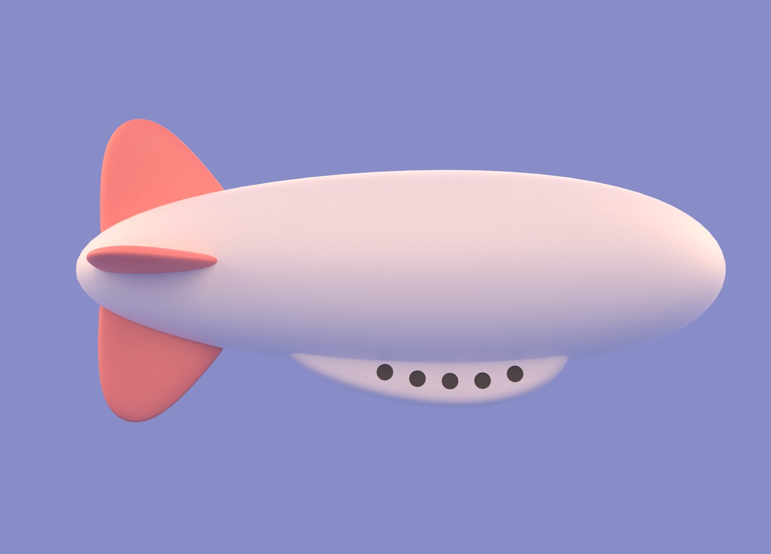 3D Cartoon Airship - TurboSquid 1658530