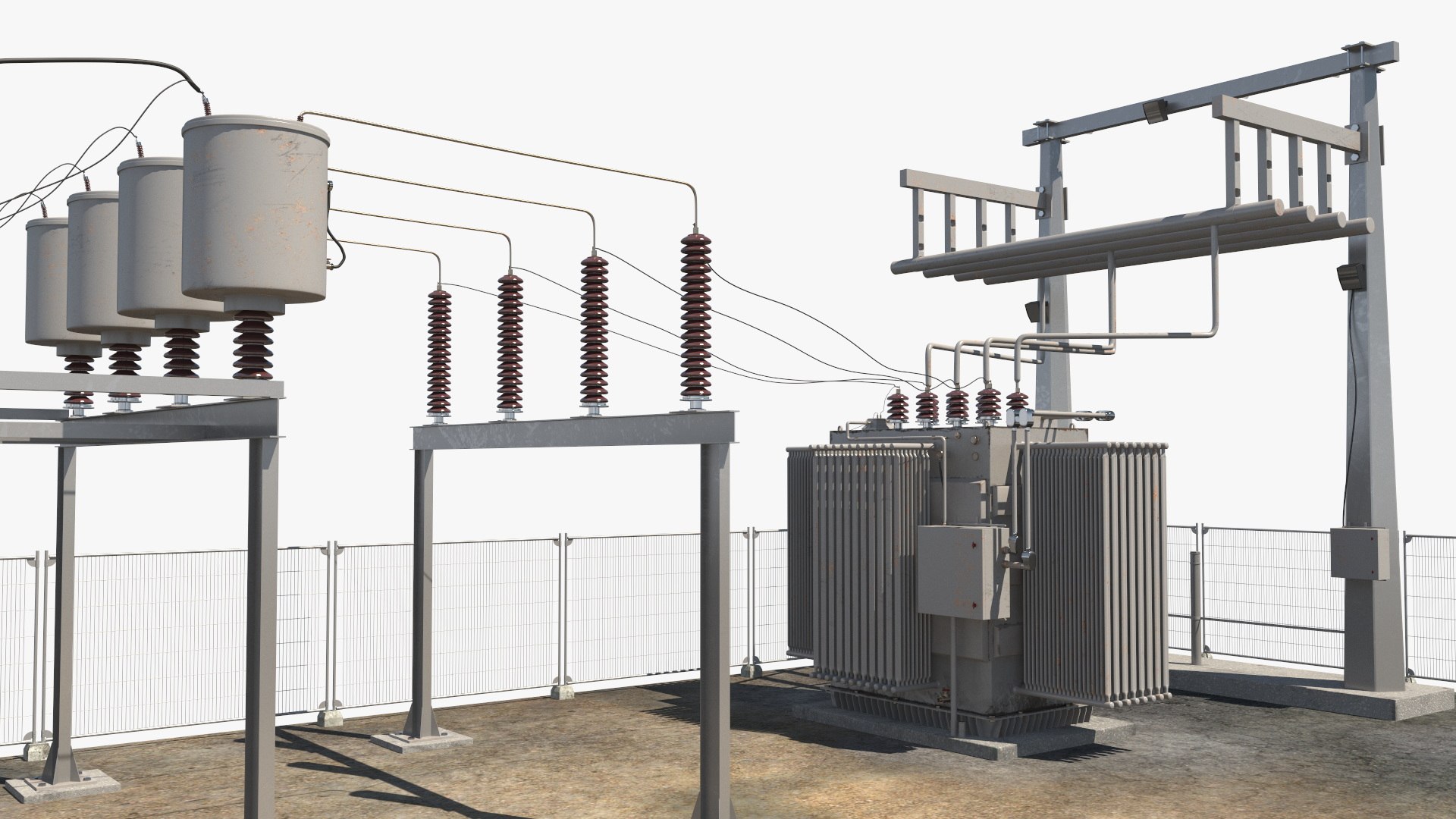 Electrical Substation Model - TurboSquid 2396091