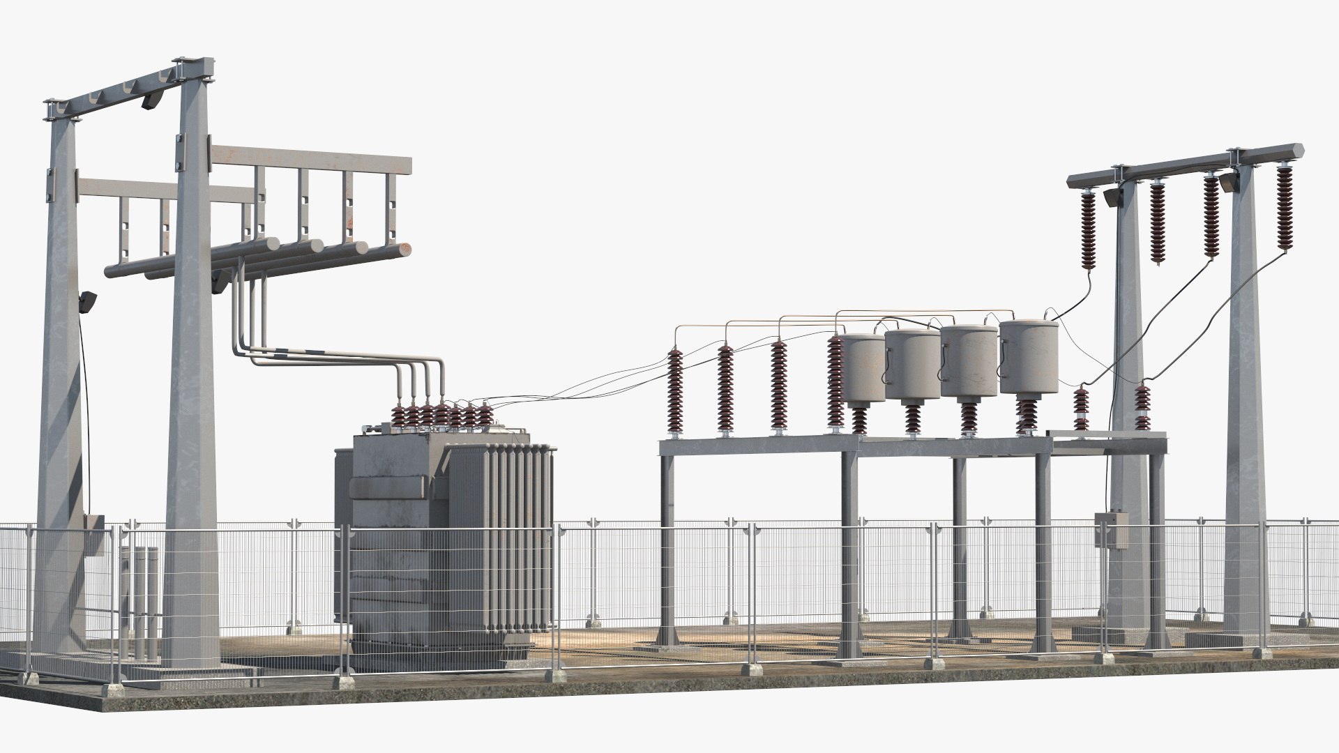 Electrical Substation Model - TurboSquid 2396091