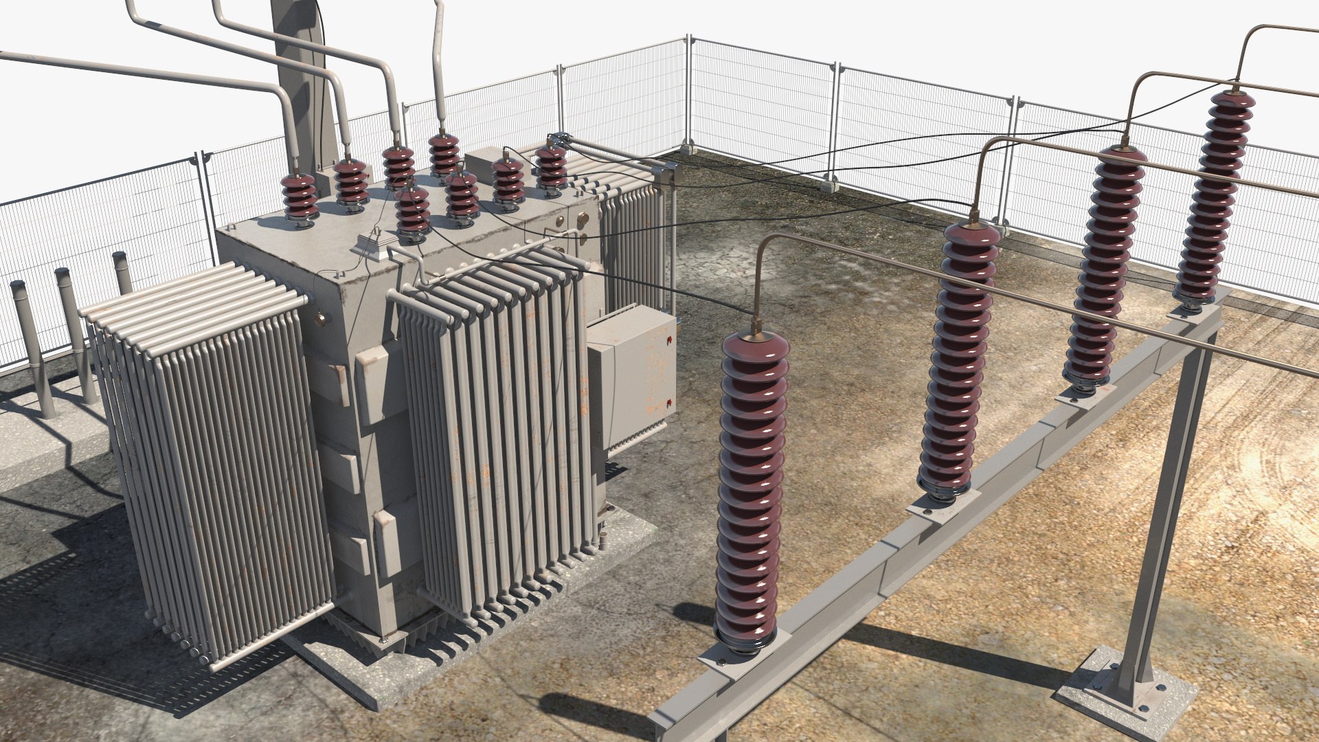 Electrical Substation Model - TurboSquid 2396091