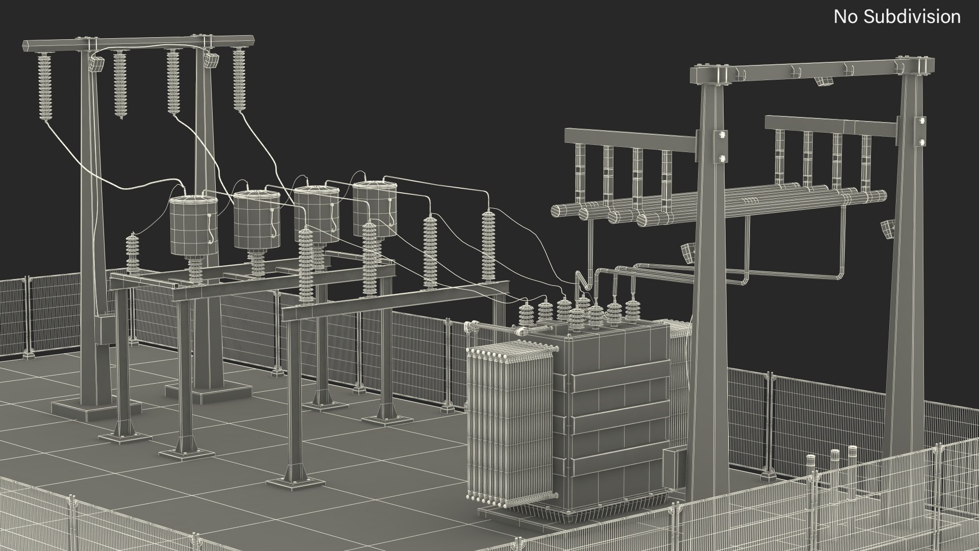 Electrical Substation Model - TurboSquid 2396091