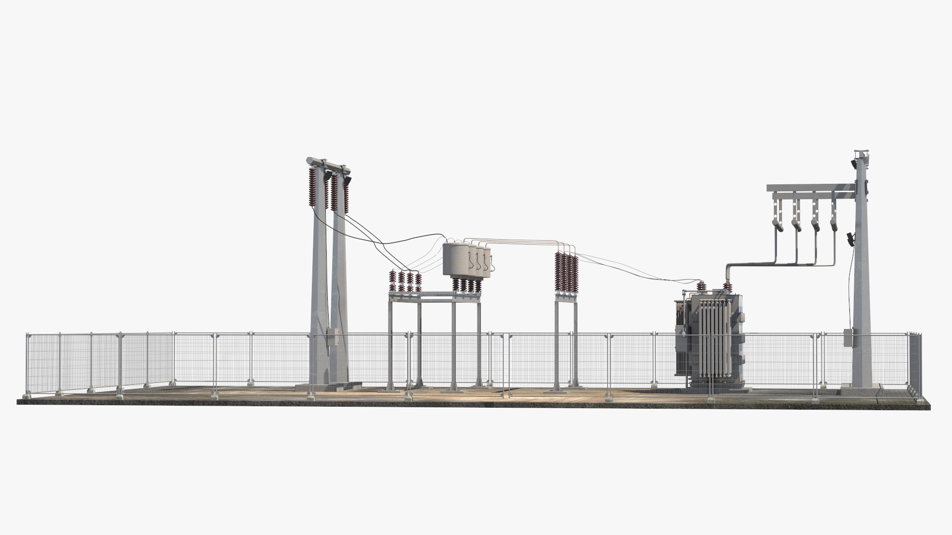 Electrical Substation Model - TurboSquid 2396091