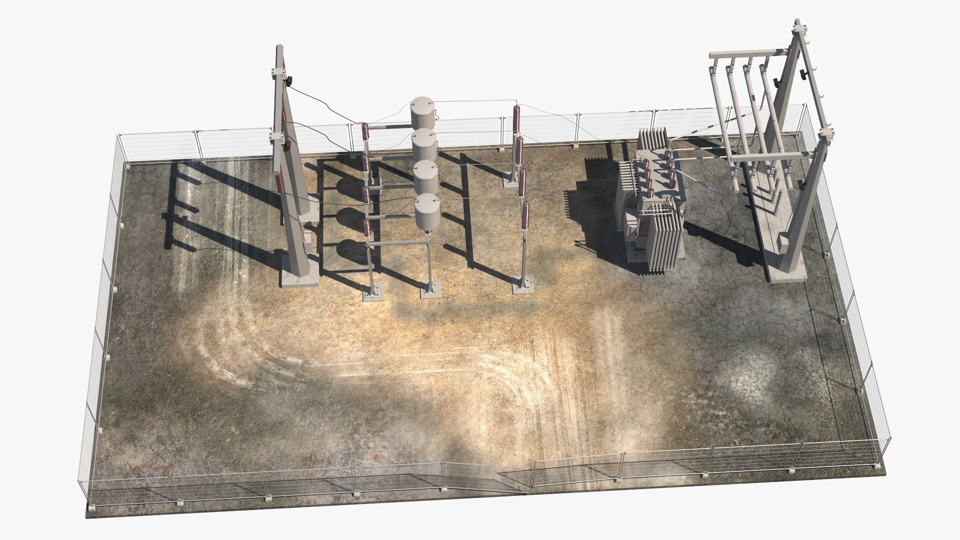 Electrical Substation Model - TurboSquid 2396091