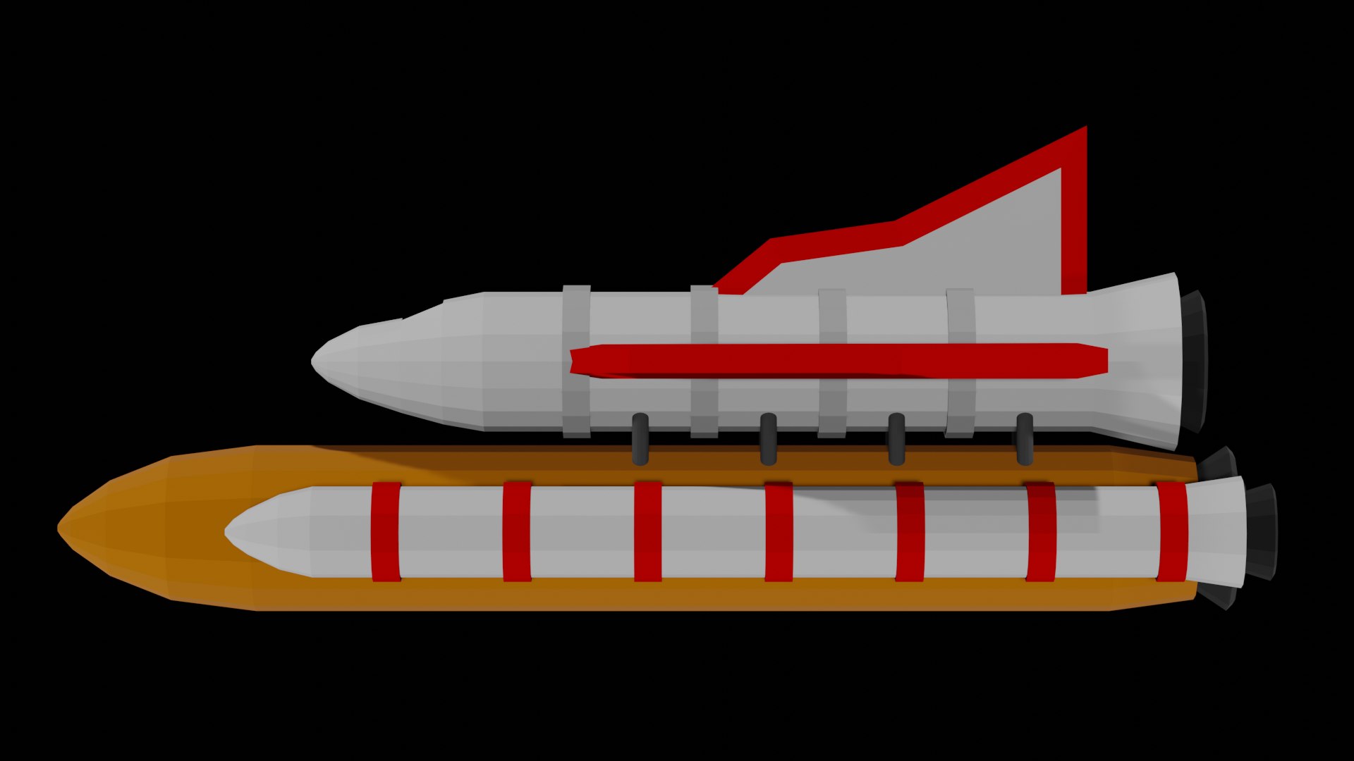 Low Poly Space Shuttle 3D Model - TurboSquid 2131480