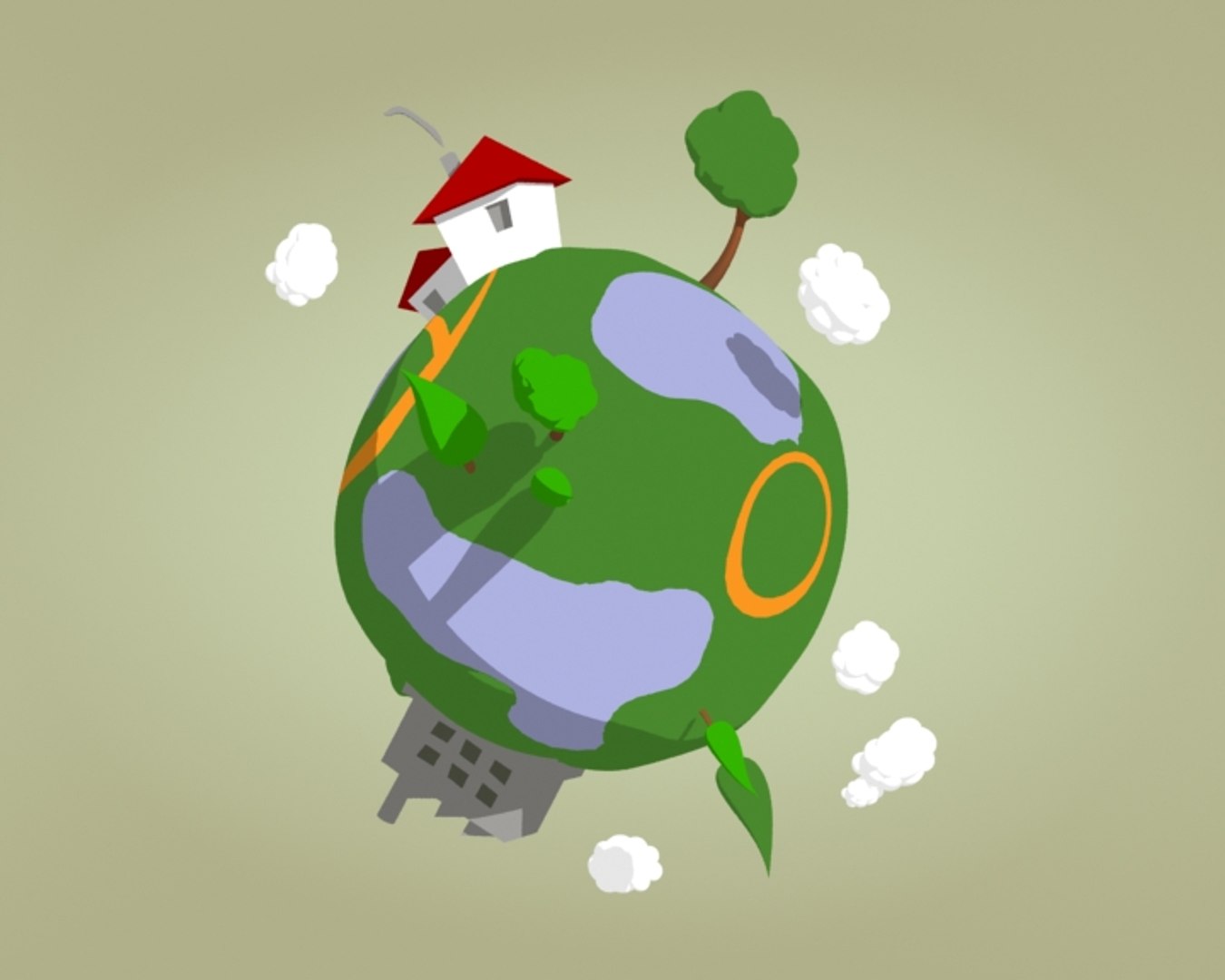 Small Planet Earth - 3d Model