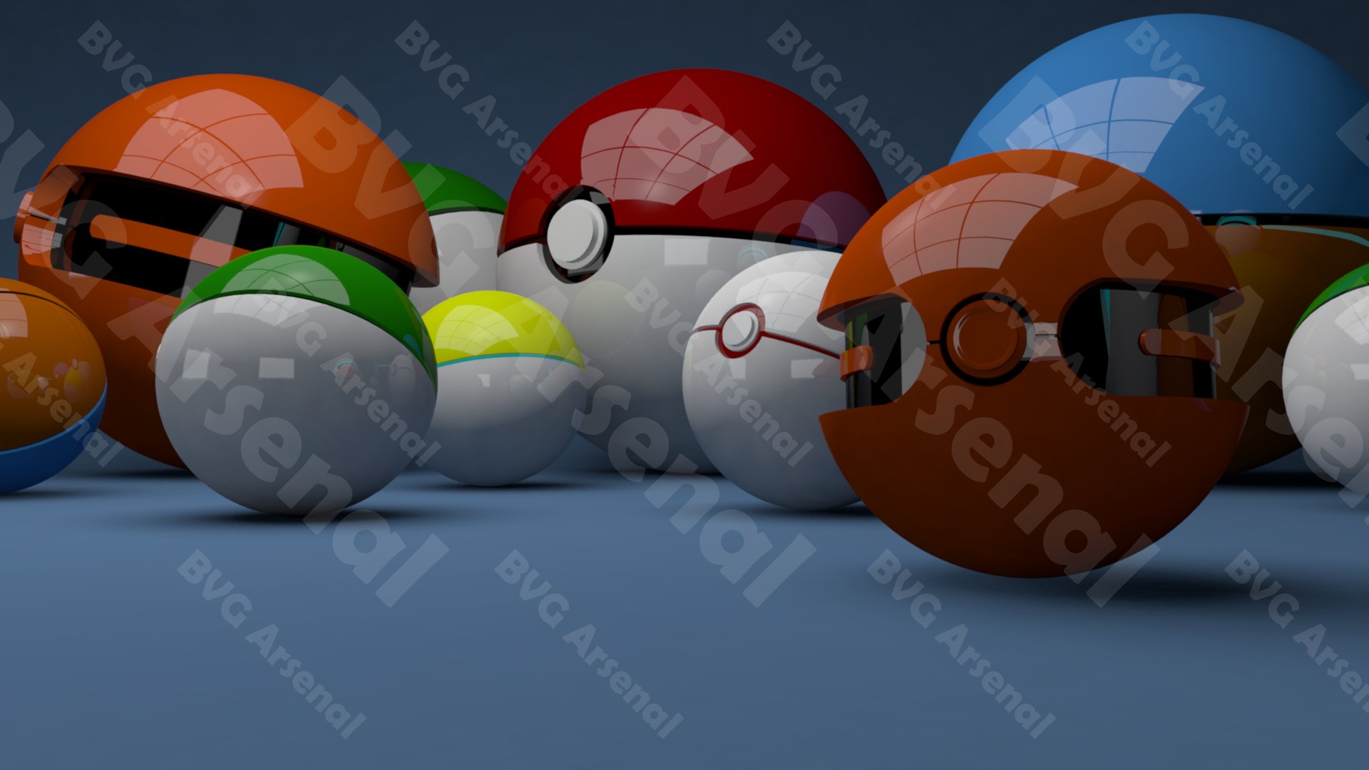 3d Pokeballs Pokemon Model