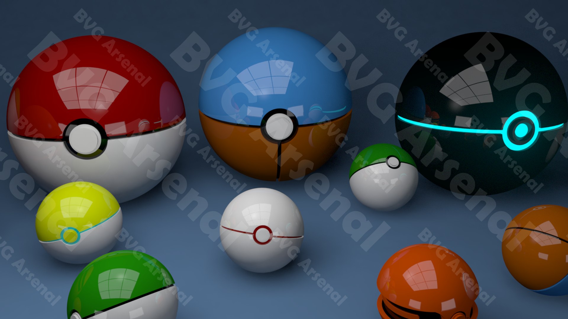 3d Pokeballs Pokemon Model