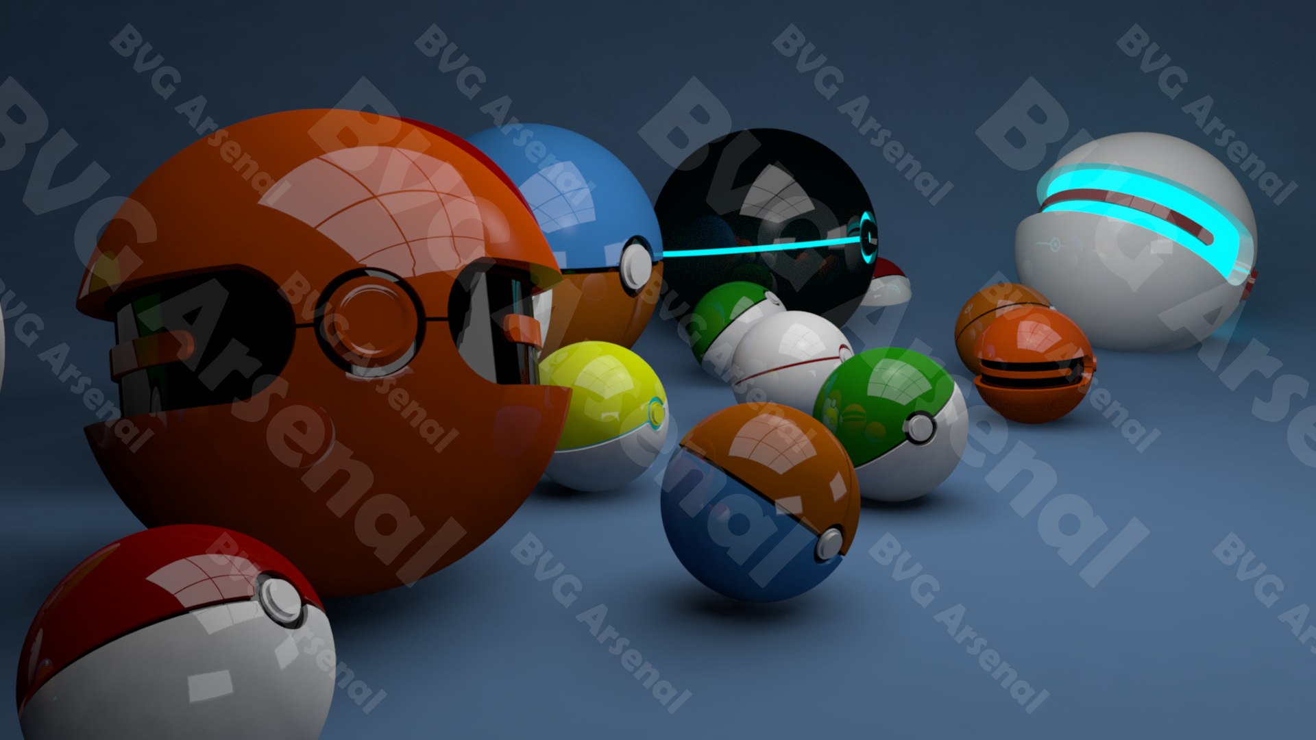 3d Pokeballs Pokemon Model