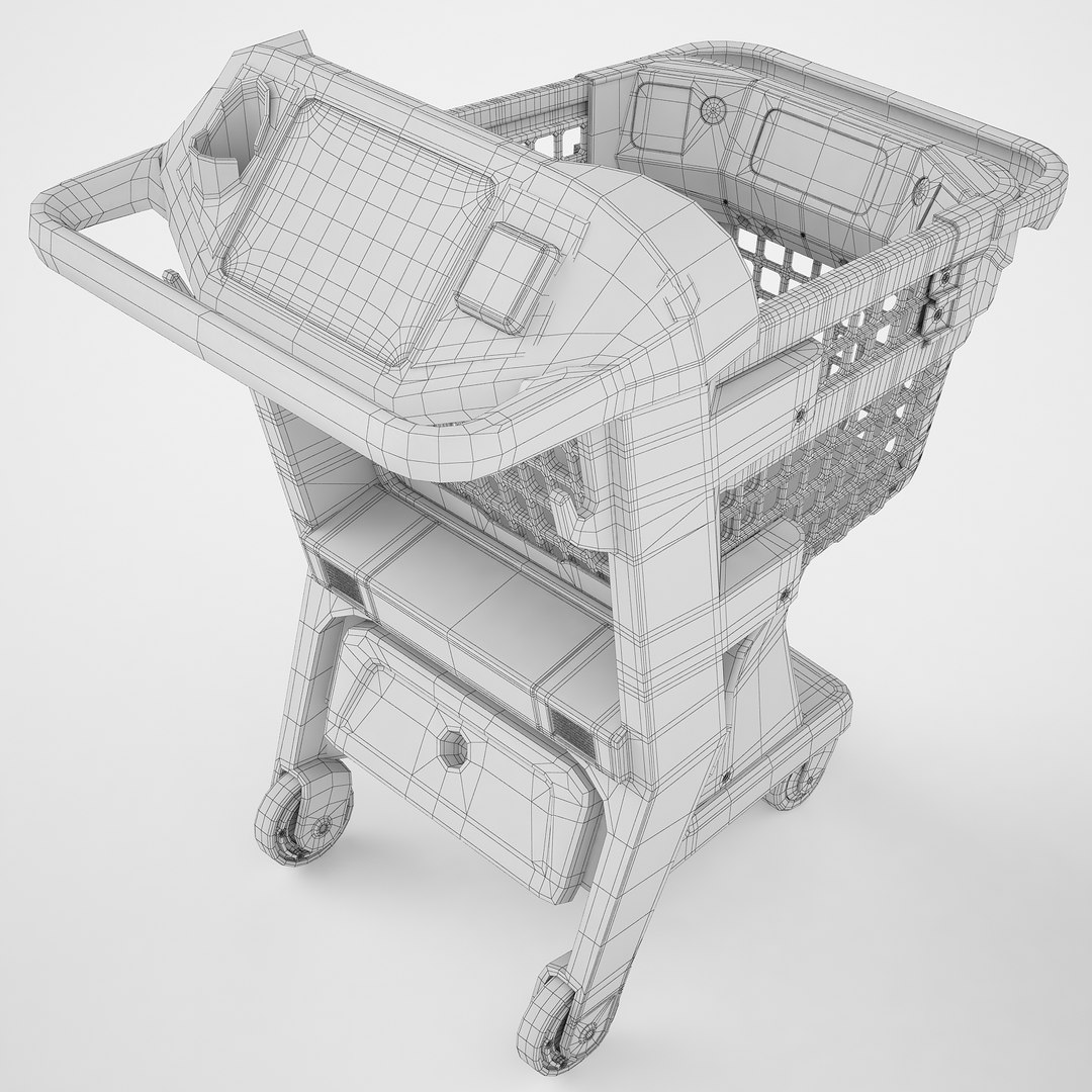 3D Shopping Smart Cart Model - TurboSquid 1636719