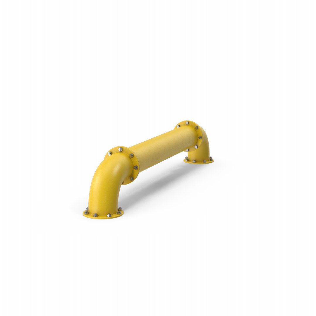 3D Yellow Metal Pipeline - TurboSquid 2209938