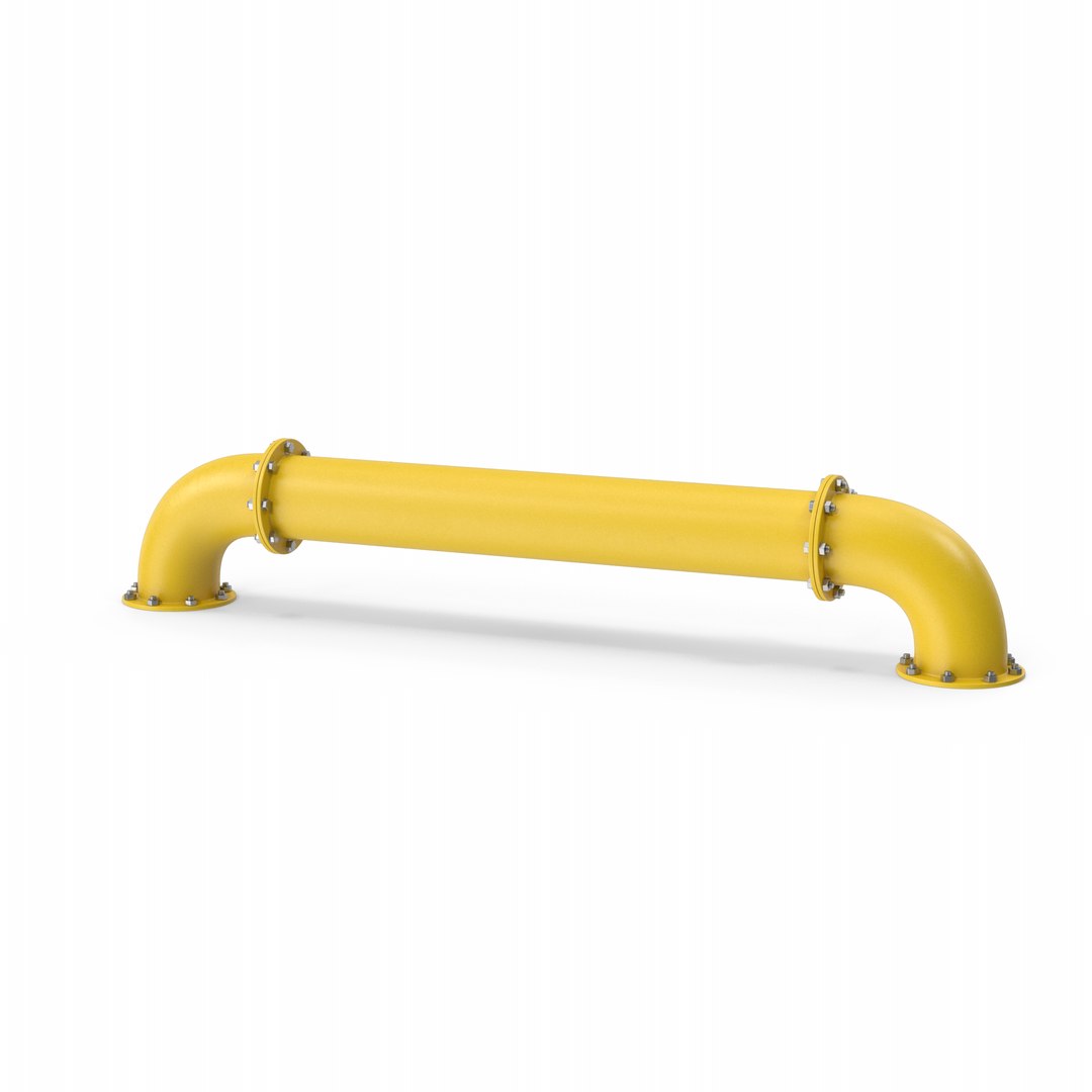 3D Yellow Metal Pipeline - TurboSquid 2209938