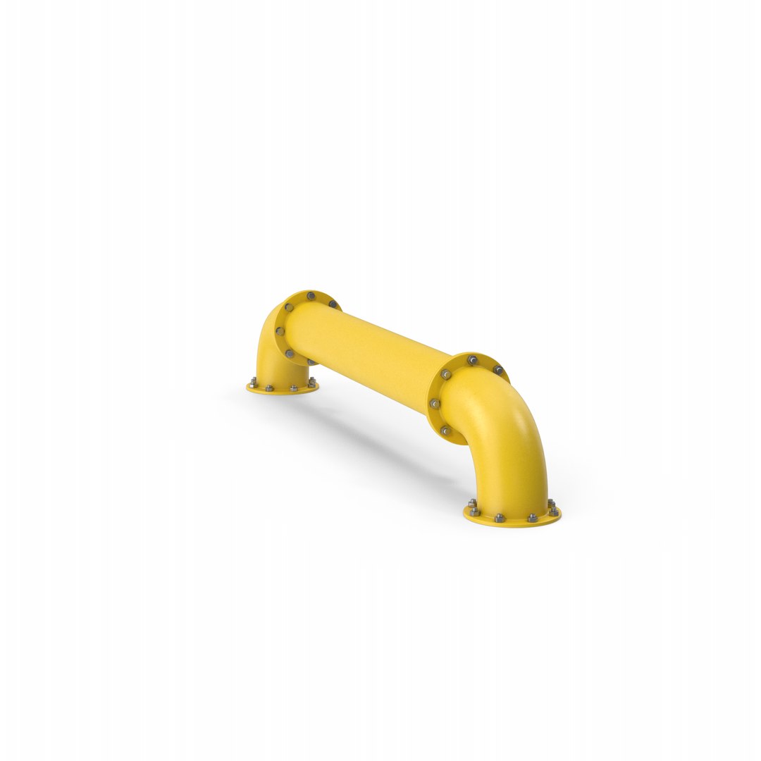 3D Yellow Metal Pipeline - TurboSquid 2209938