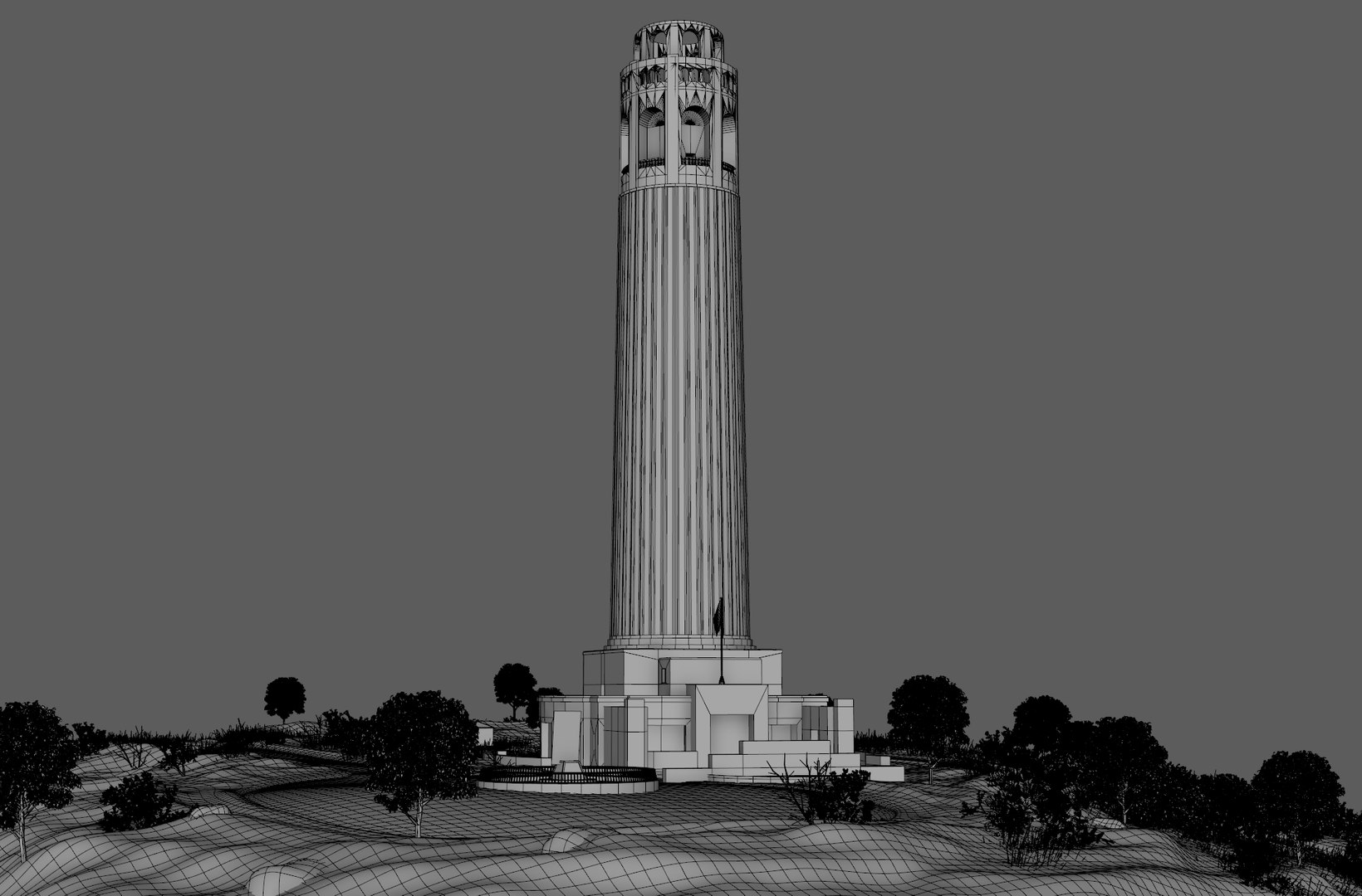 3D Coit Tower San Francisco - TurboSquid 1474334