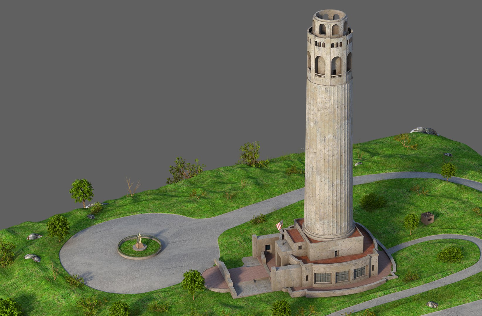 3D Coit Tower San Francisco - TurboSquid 1474334