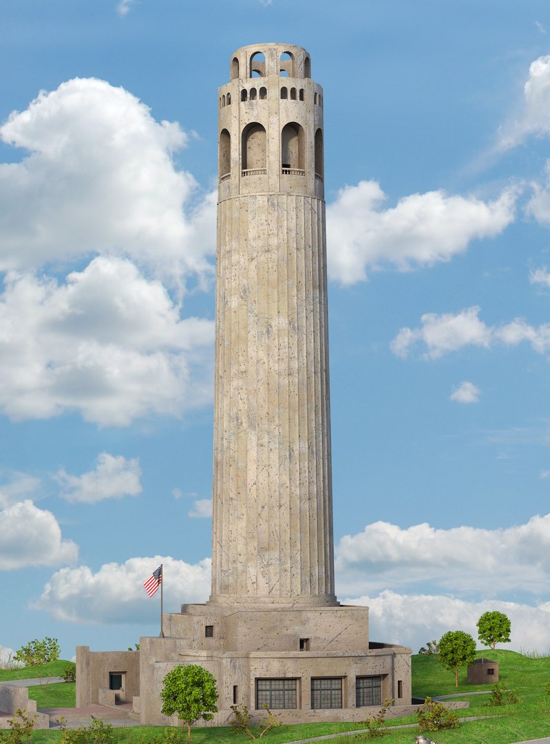 3D Coit Tower San Francisco - TurboSquid 1474334