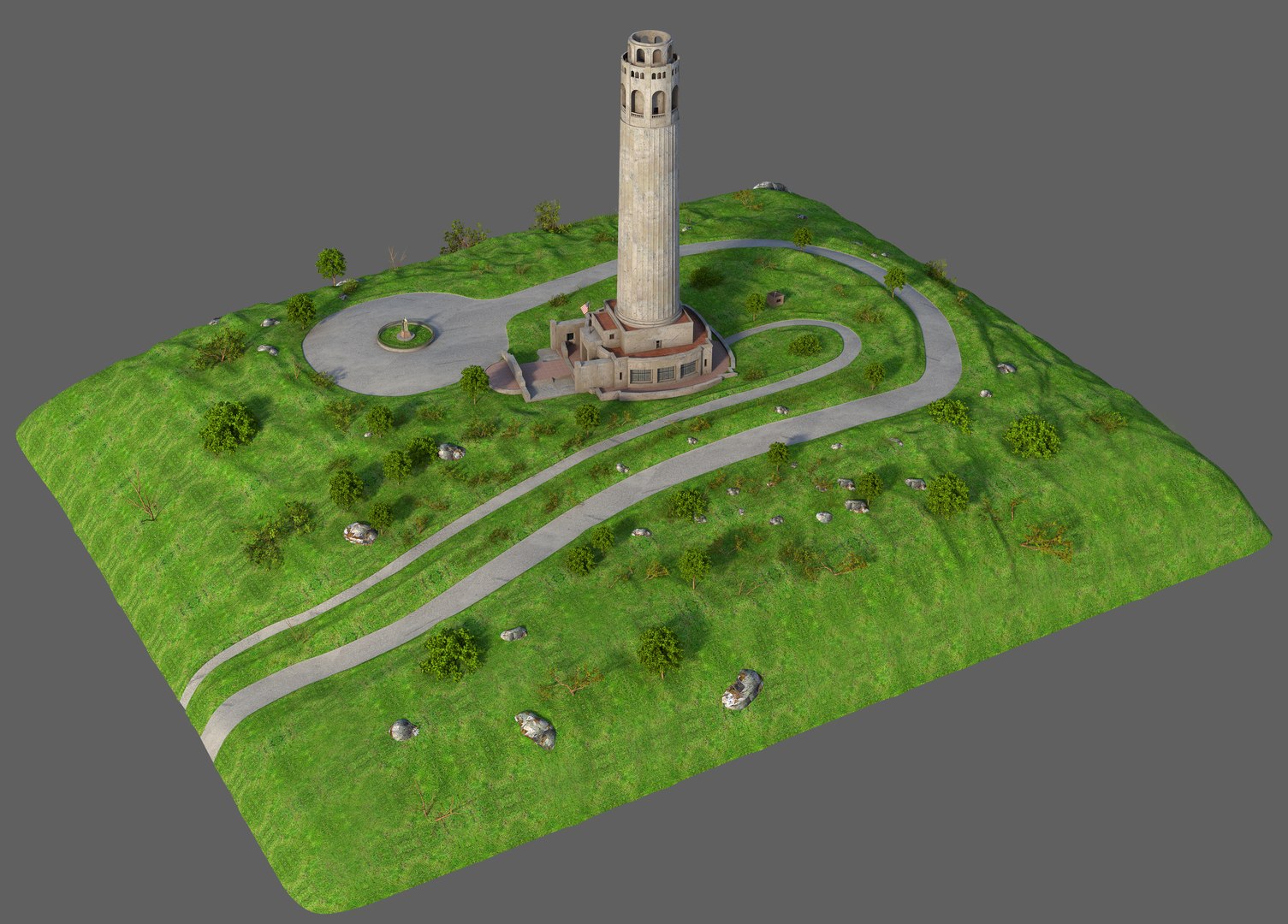 3D Coit Tower San Francisco - TurboSquid 1474334