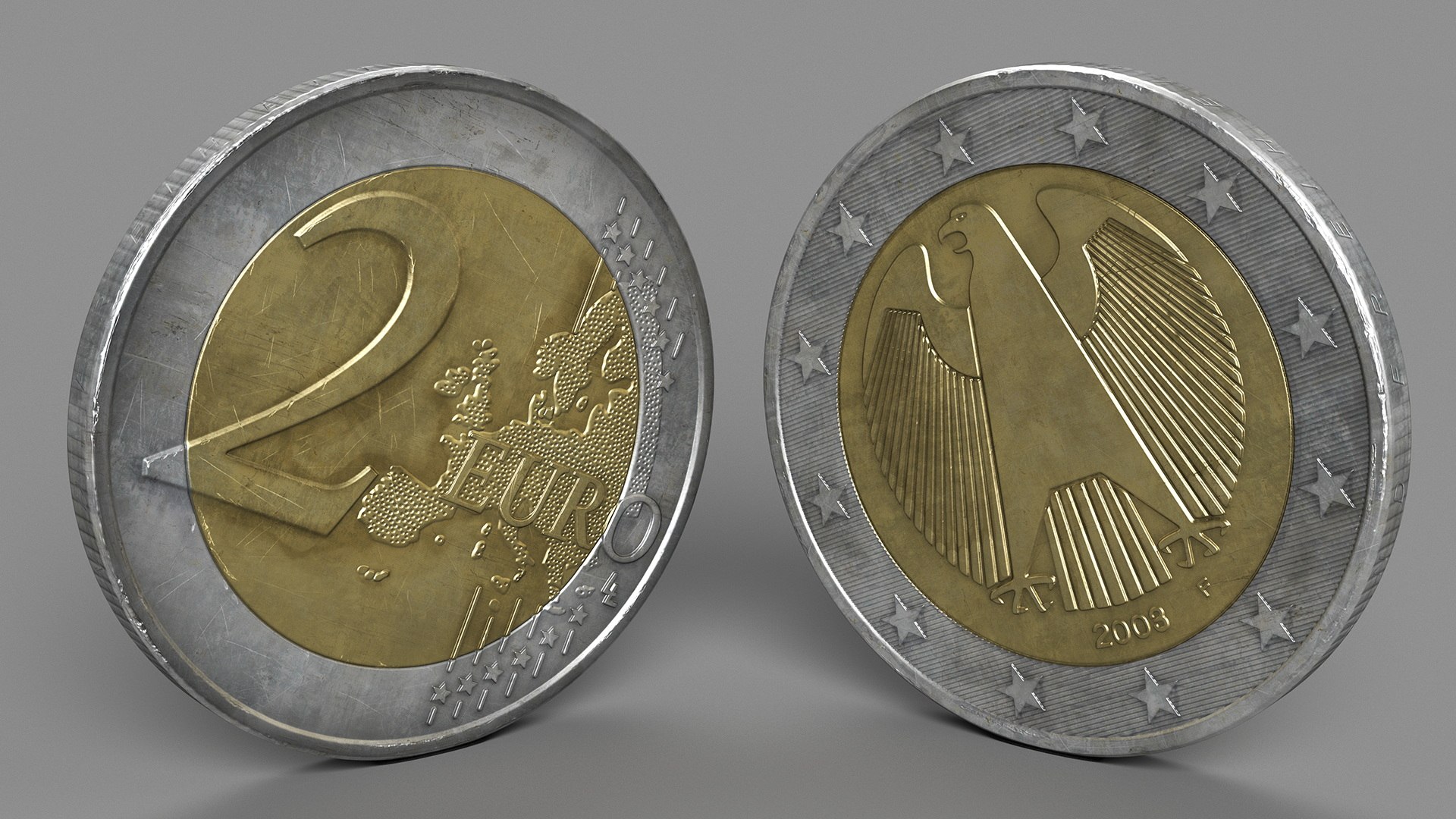 Germany 2 Euro Coin Model - TurboSquid 2143071