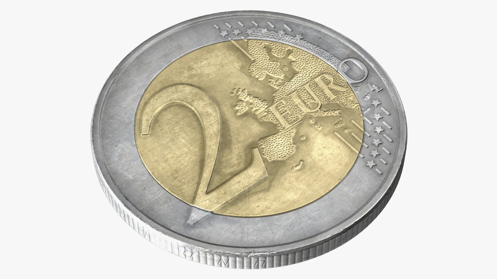 Germany 2 Euro Coin model - TurboSquid 2143071