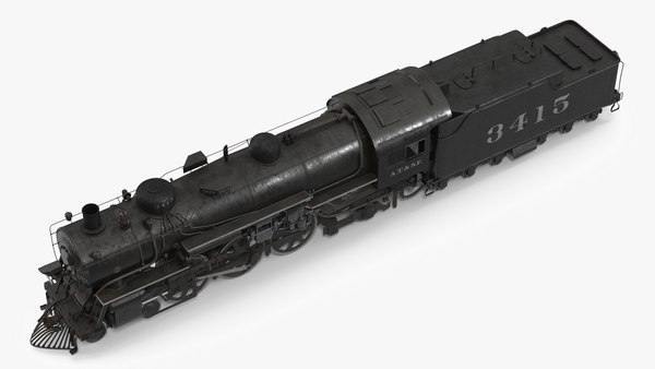 Maya용으로 제작된 빈티지 증기 기관차 ATSF 3415 3D 모델 - TurboSquid 2253675