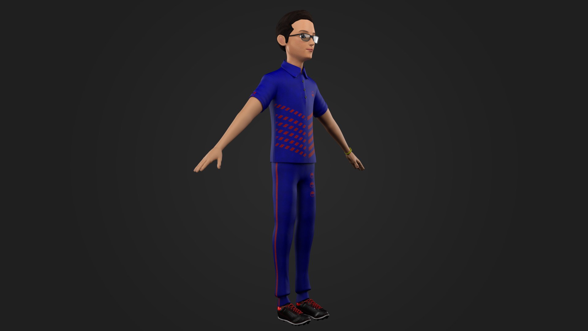 Stylized Young Male Character Rigged Game Ready PBR Textured 3D Model ...