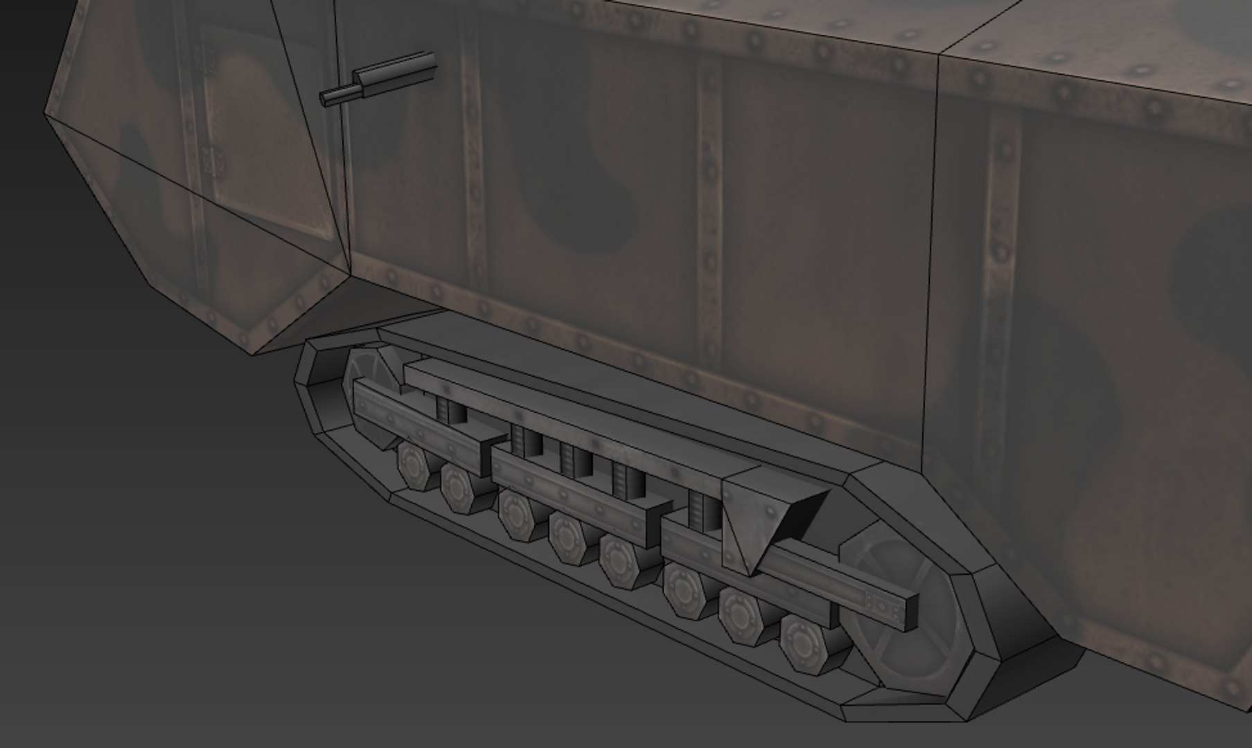 3d Saint Chamond Tank Model