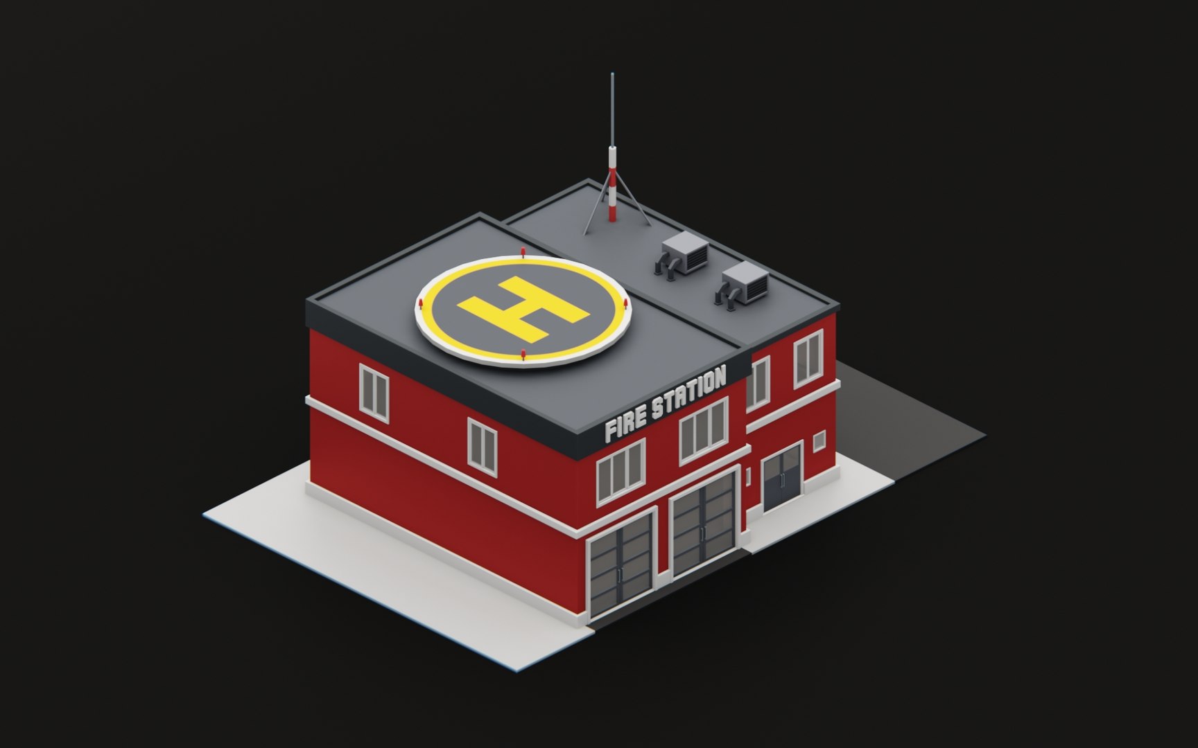 Fire Station City Building 3D Model - TurboSquid 2152330