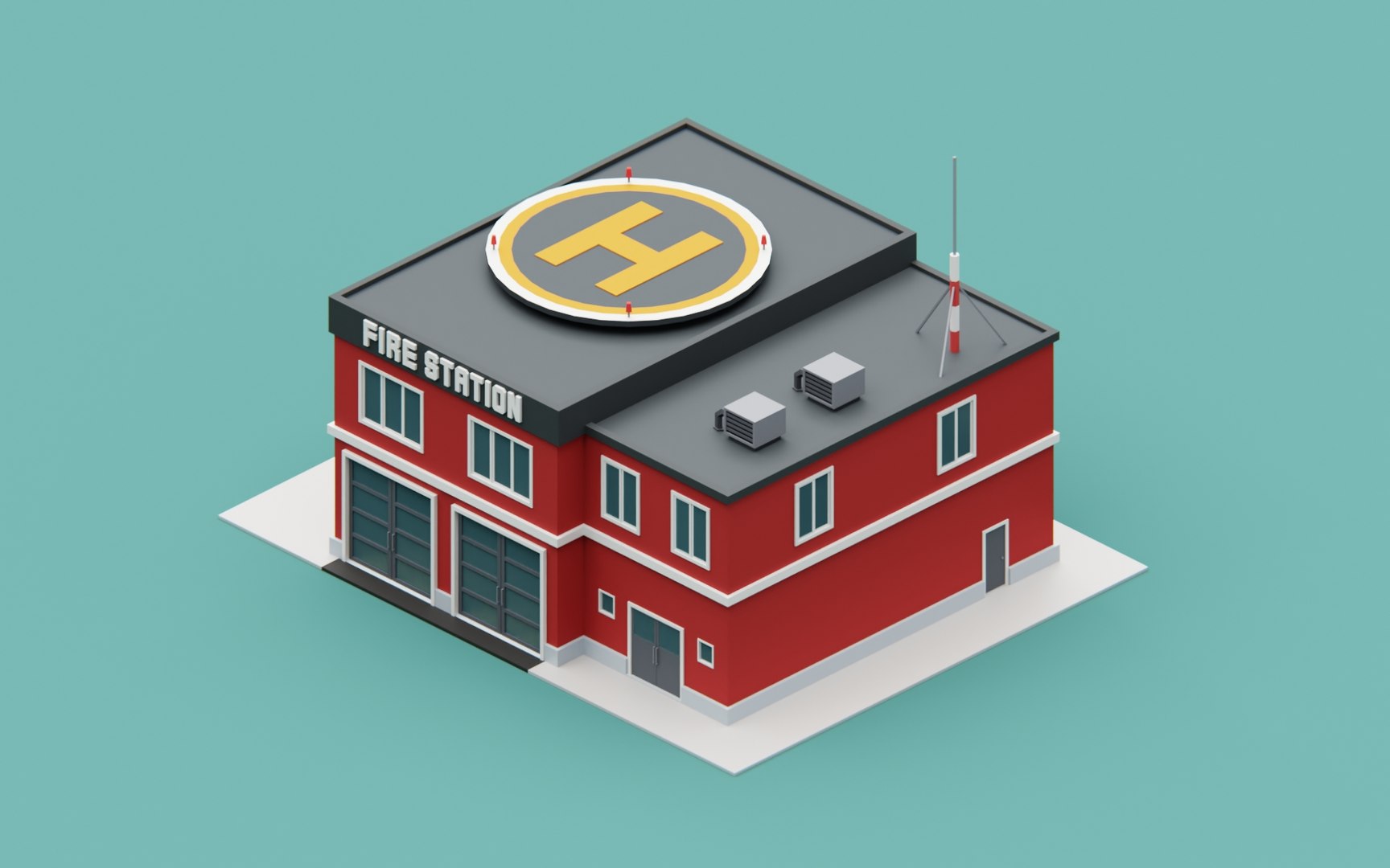 Fire Station City Building 3D Model - TurboSquid 2152330