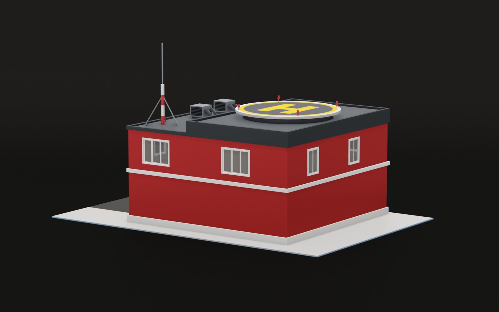 Fire Station City Building 3D Model - TurboSquid 2152330