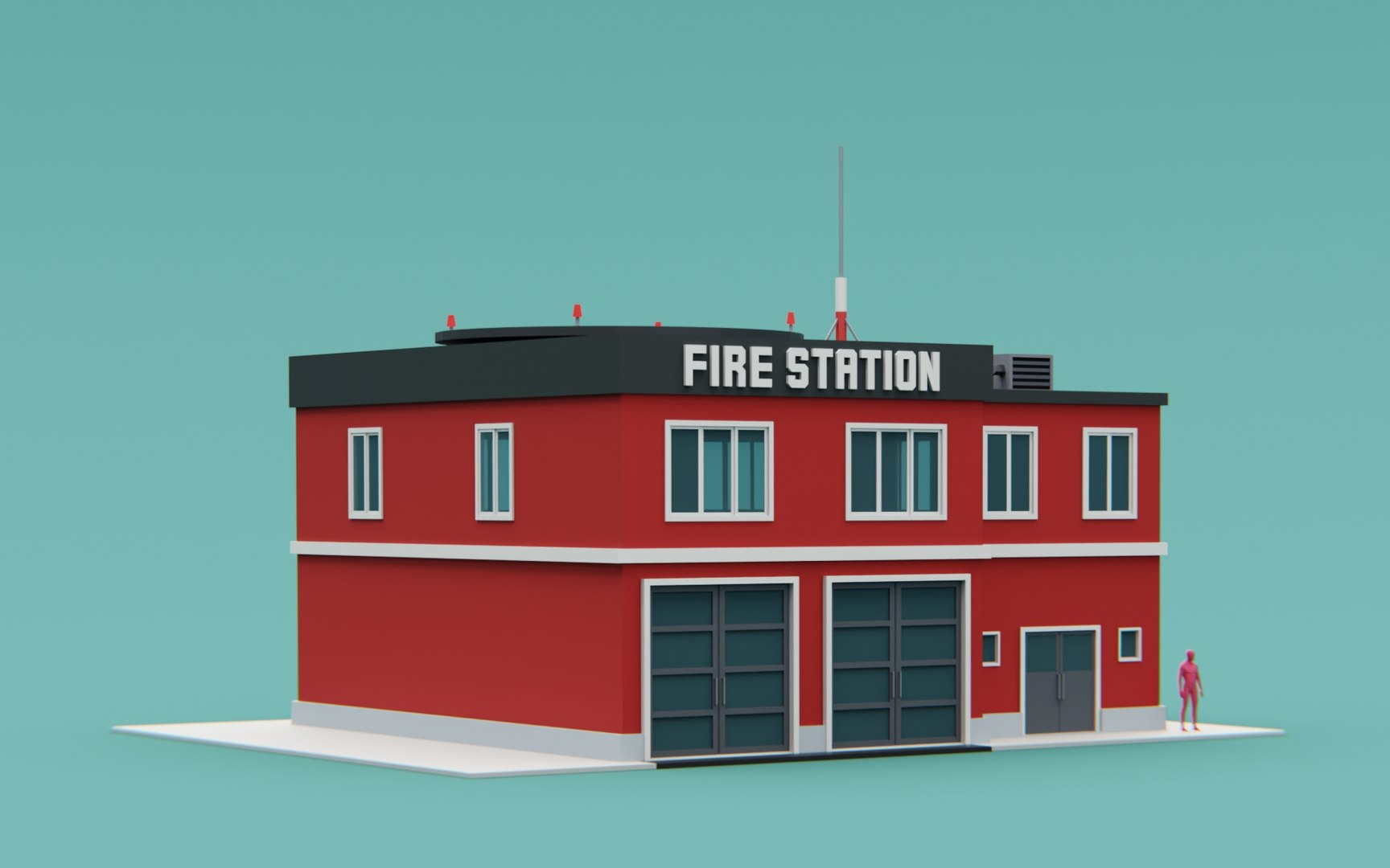 Fire Station City Building 3D Model - TurboSquid 2152330
