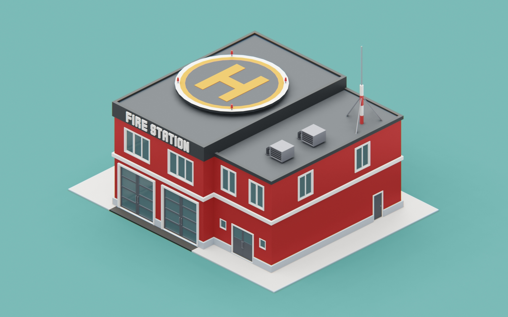 Fire Station City Building 3D Model - TurboSquid 2152330