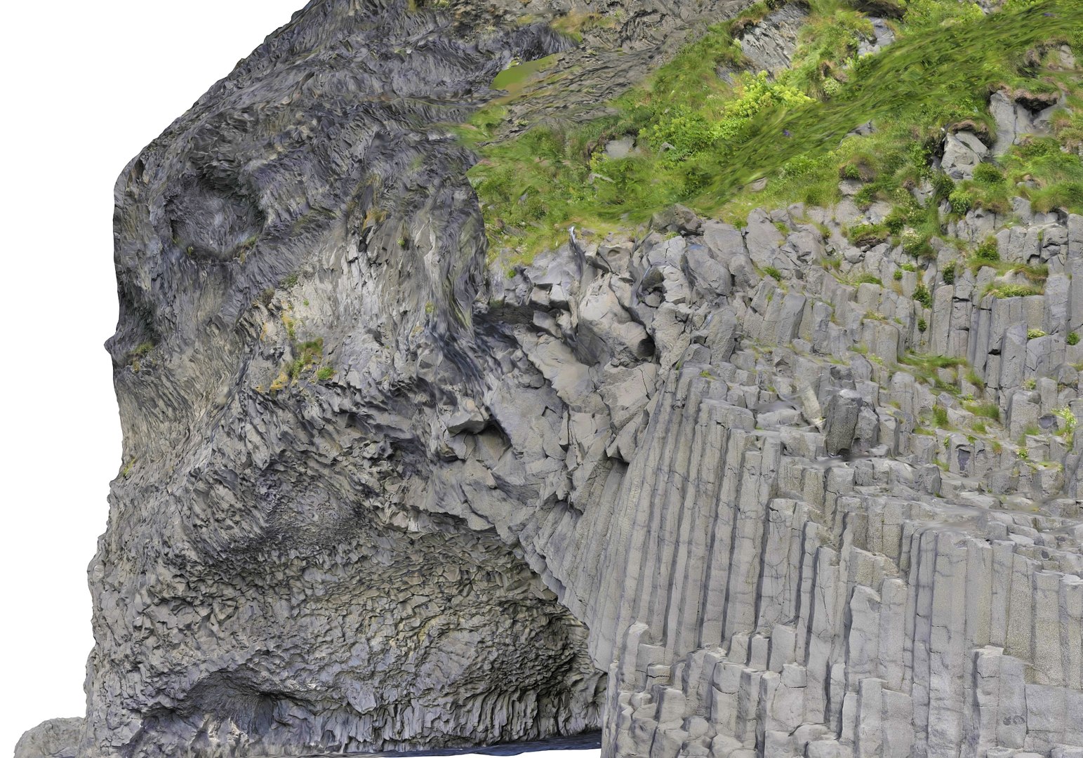 3D iceland basalt cliff cave - TurboSquid 1605704