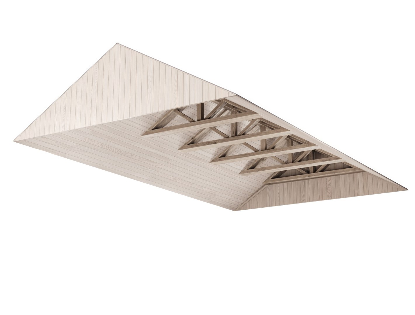 3D Model Wooden Ceiling V12 With Beams - TurboSquid 2285180