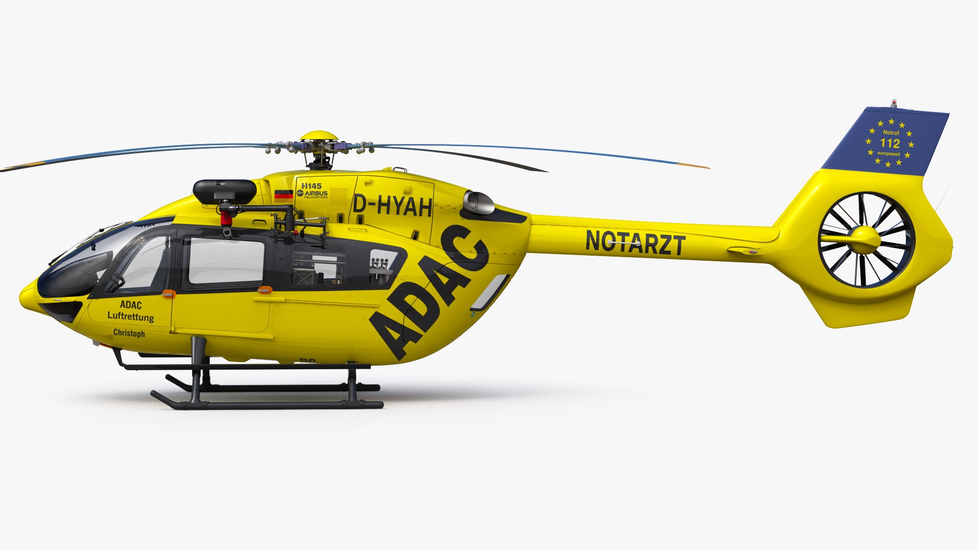 Airbus H145 Emergency ADAC Germany 3D model - TurboSquid 1732102