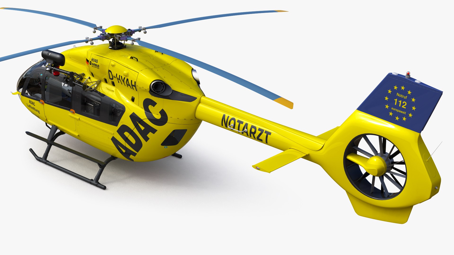 Airbus H145 Emergency ADAC Germany 3D model - TurboSquid 1732102