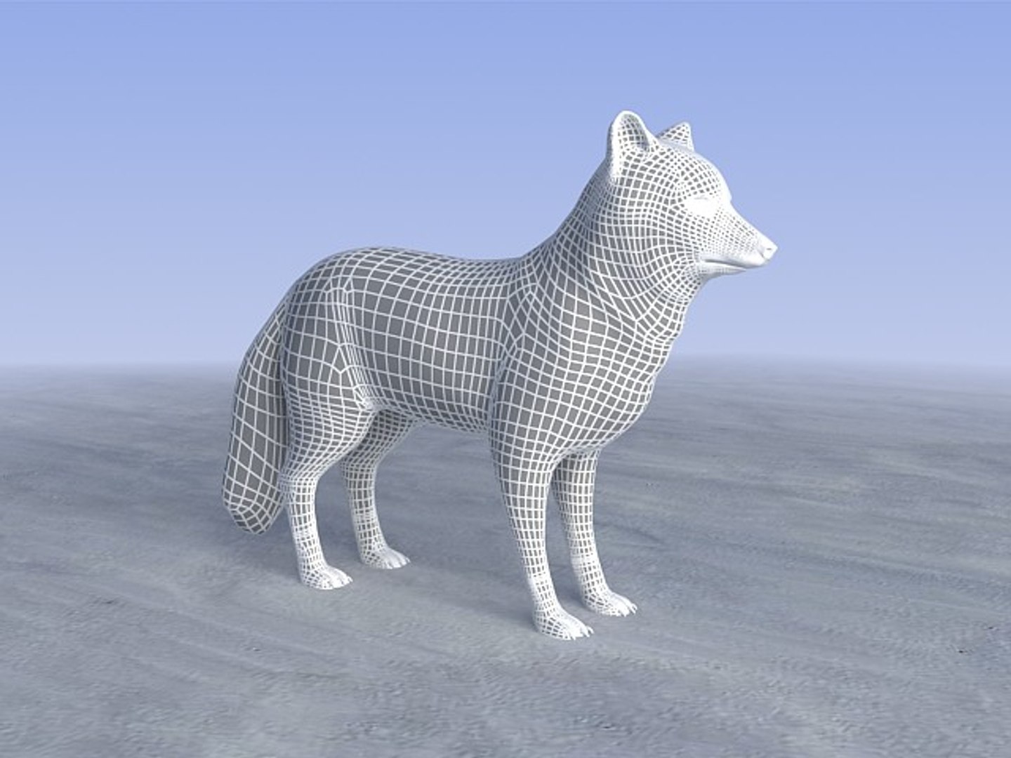 3d Arctic Fox