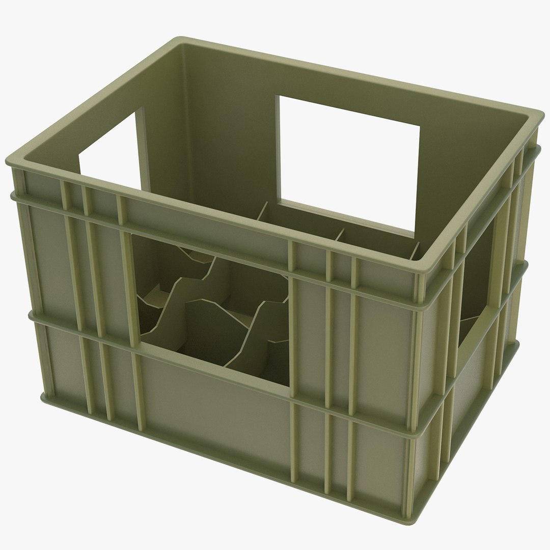 3D model Green Plastic Crate - TurboSquid 2103960