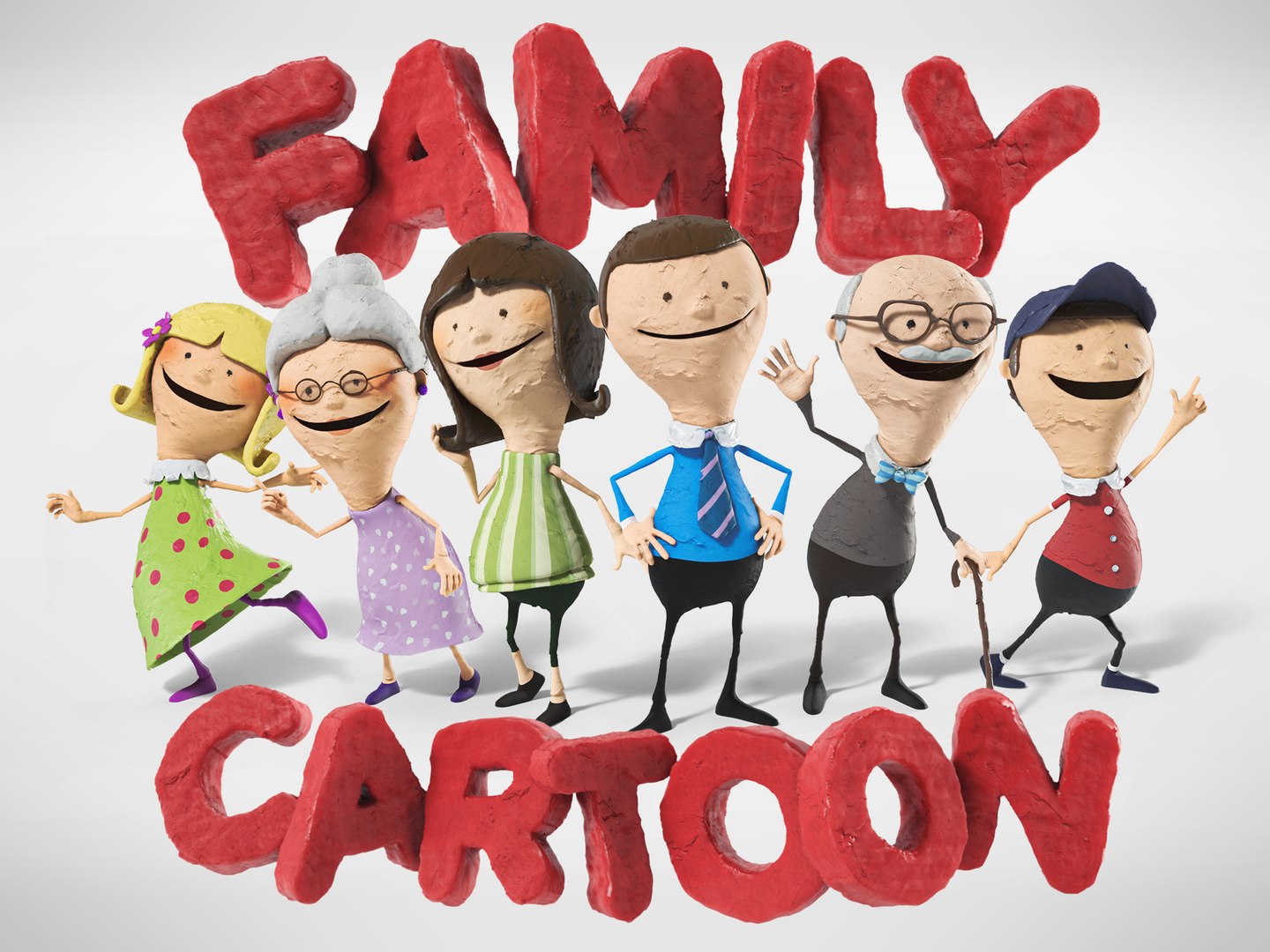3D Family Cartoon Characters Model - TurboSquid 1725686