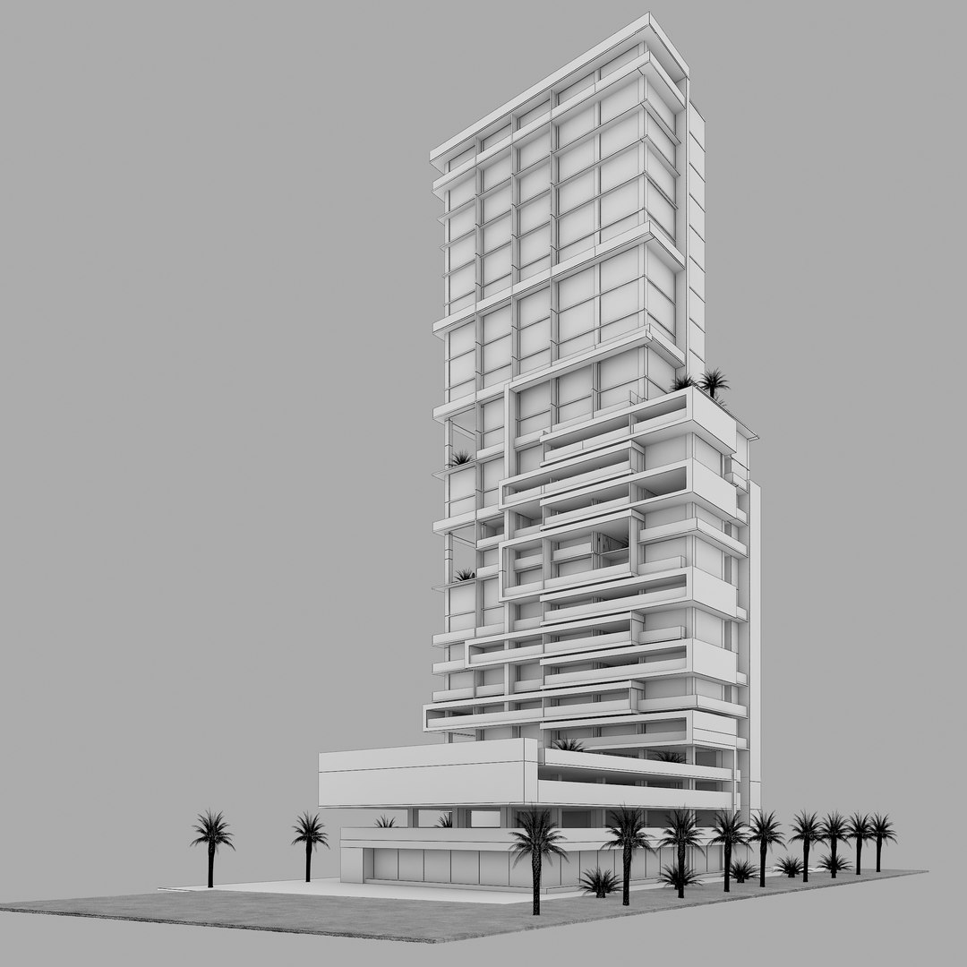 3D Scene Modern Skyscraper Building - TurboSquid 1264935