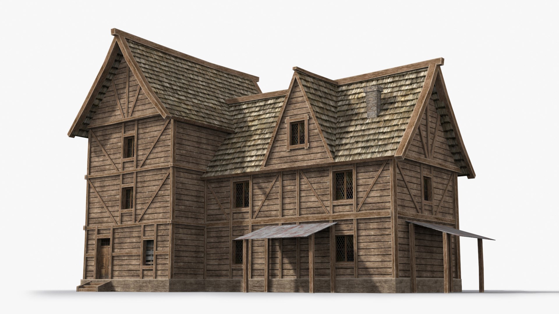 Medieval House X23 Model - TurboSquid 1871486