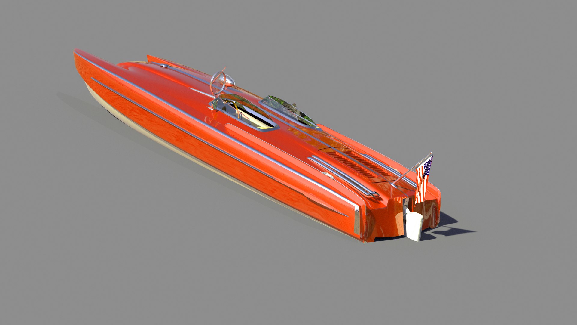 Retro Catamaran 3D - TurboSquid 2007405