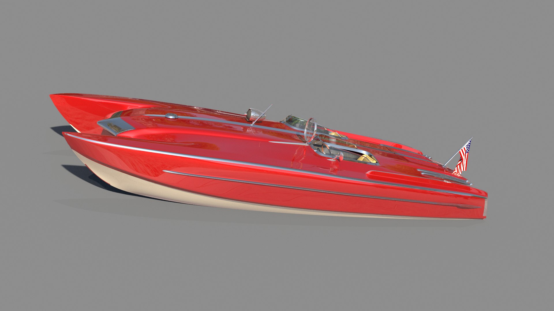 Retro Catamaran 3D - TurboSquid 2007405