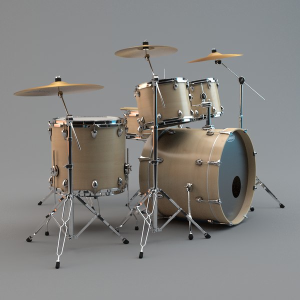 3d drum set drumset model