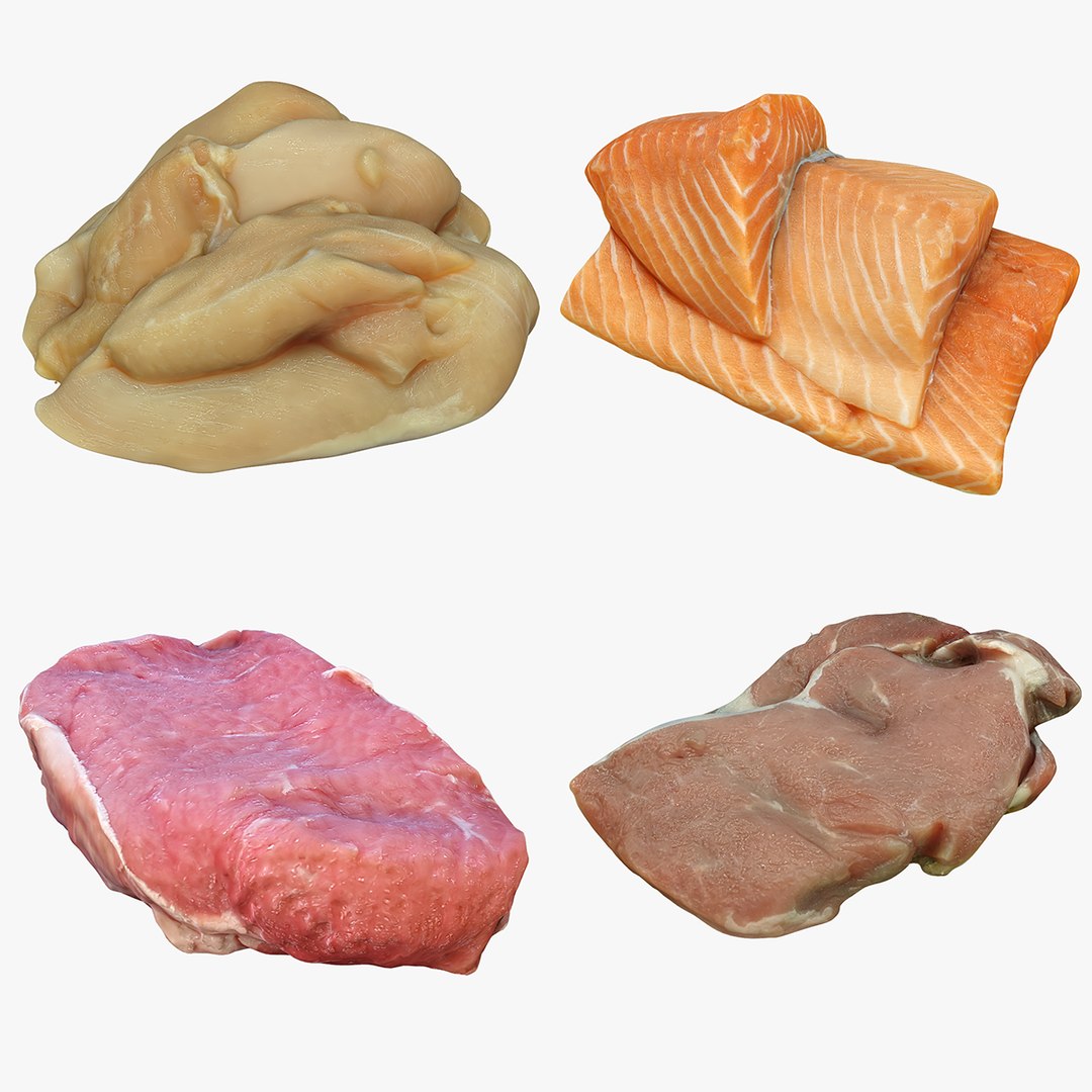 3D Food Collection 08 Fillets - TurboSquid 1933772