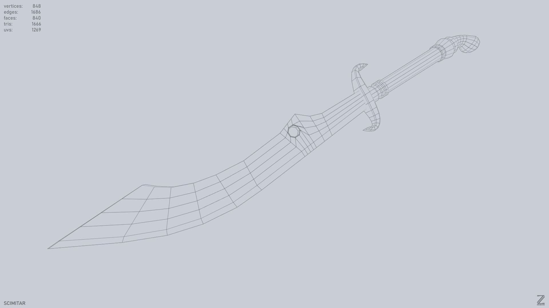 3D Scimitar Model - TurboSquid 2234854