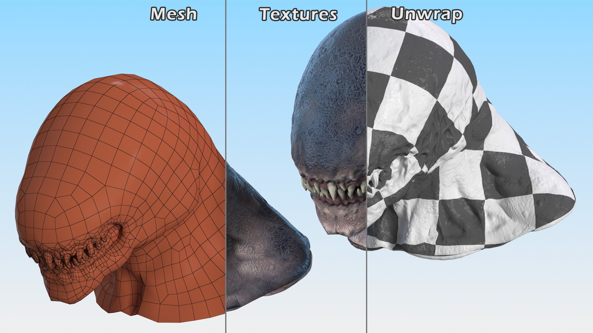 3D model monster creature head - TurboSquid 1700690